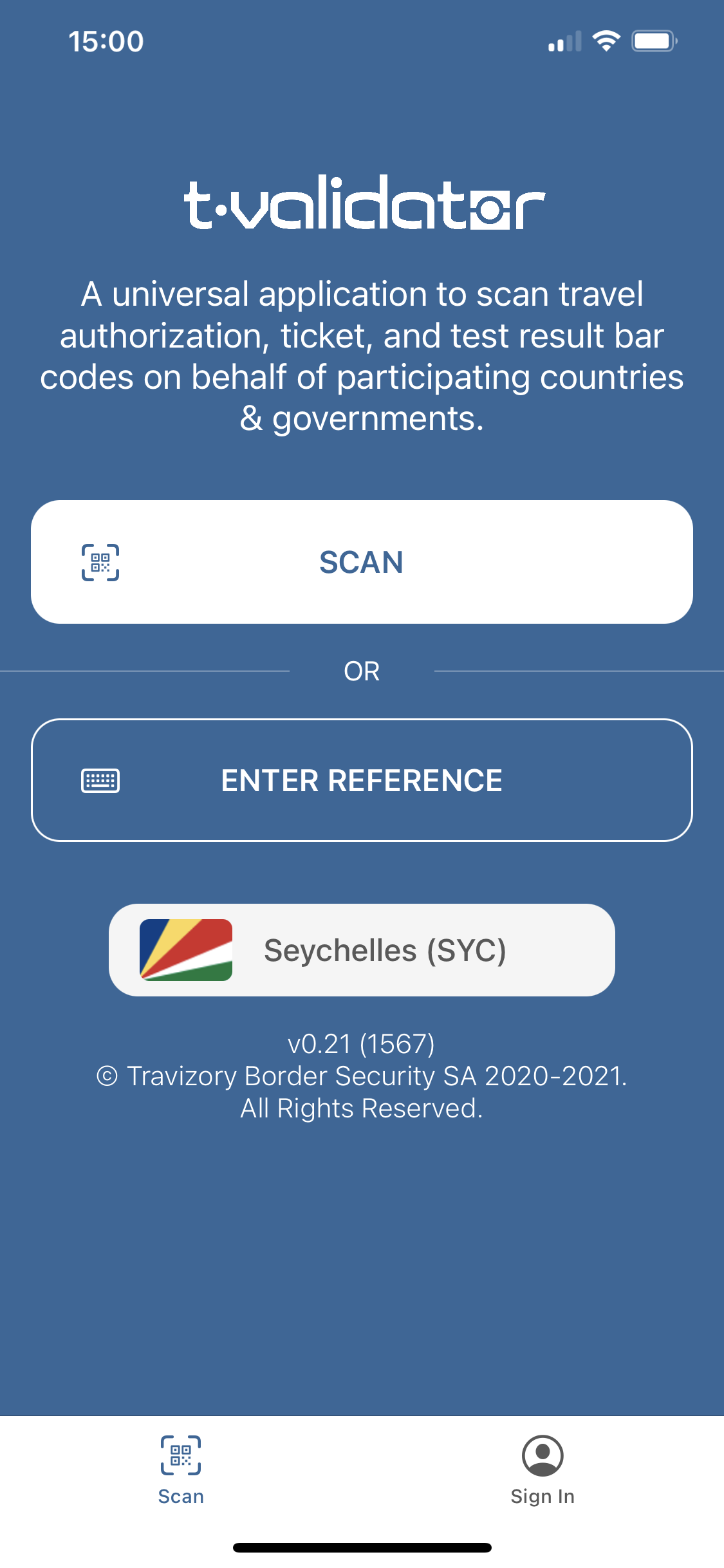 This is a universal application to scan and validate travel ...